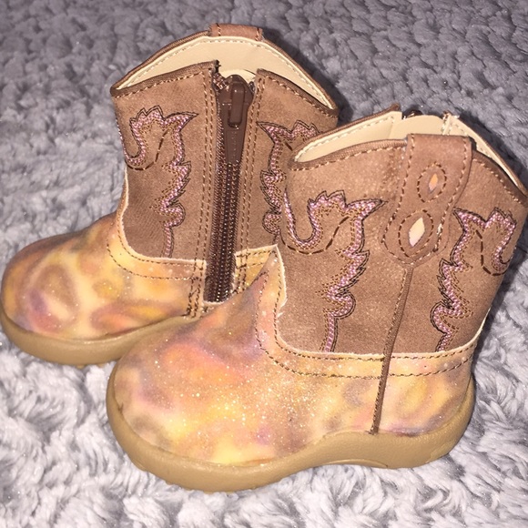Roper | Shoes | Roper Glitter Brown Baby Boots Size 2 | Poshmark